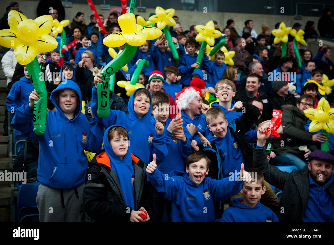 London Welsh rugby supporters celebrating on Saint David's Day (March ...