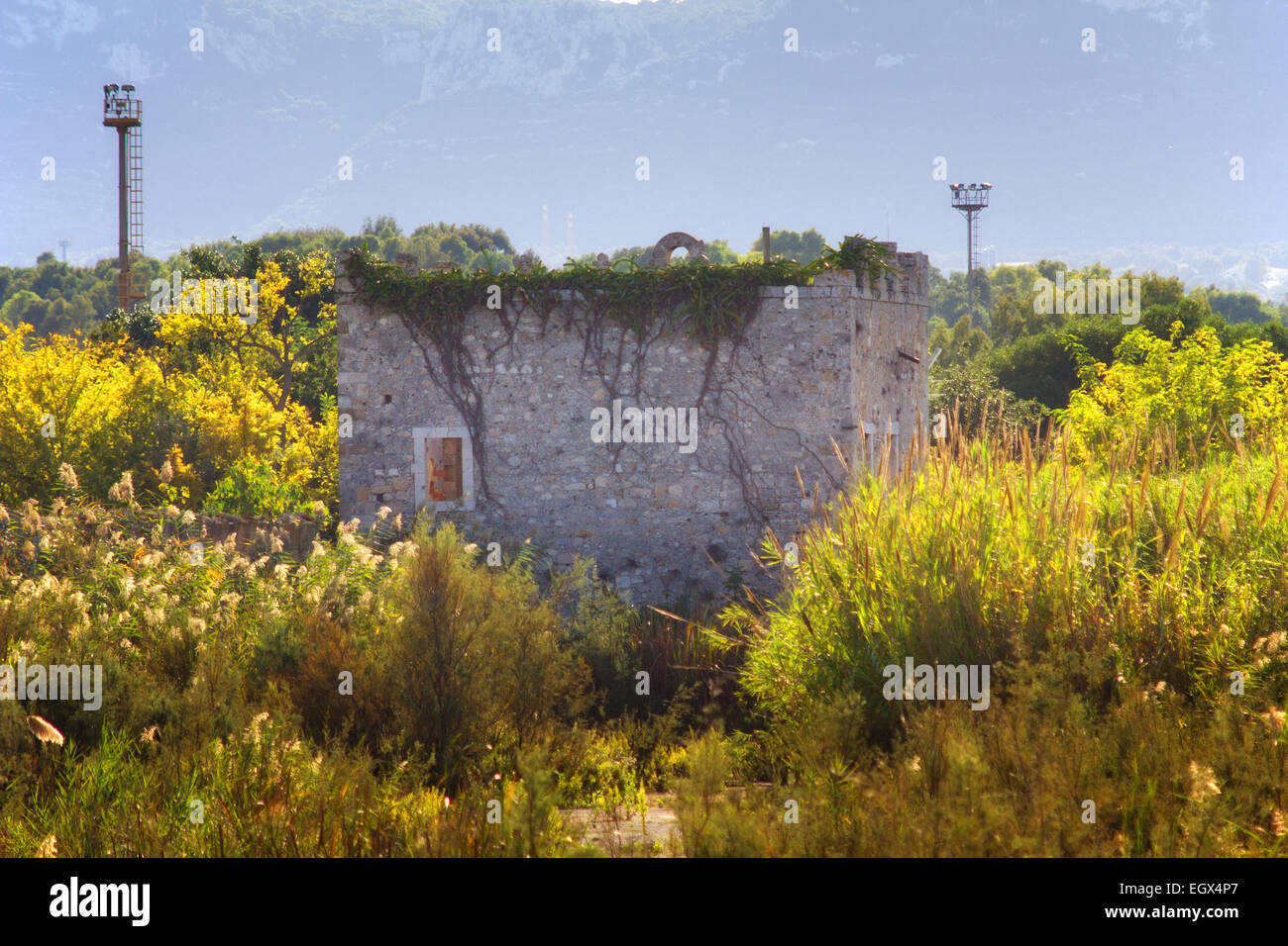 Fico medieval tower to Priolo, Syracuse, Sicily Stock Photo - Alamy