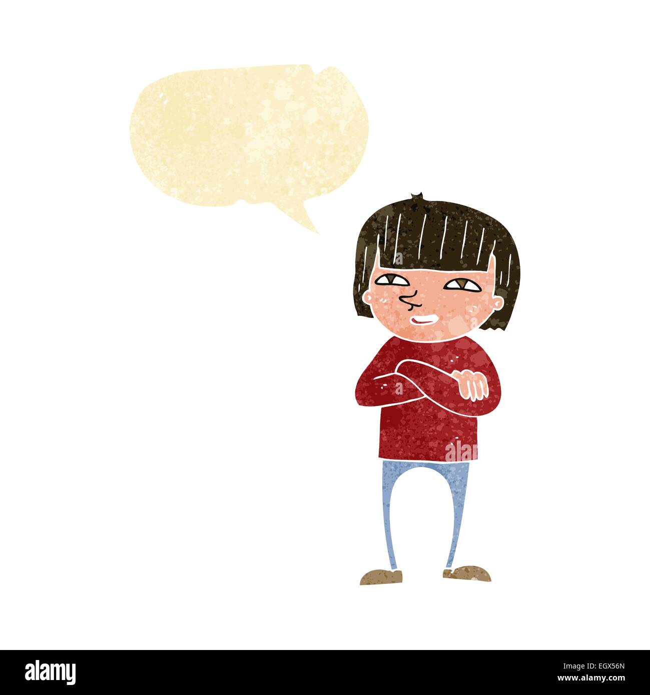 cartoon happy person with speech bubble Stock Vector Image & Art - Alamy