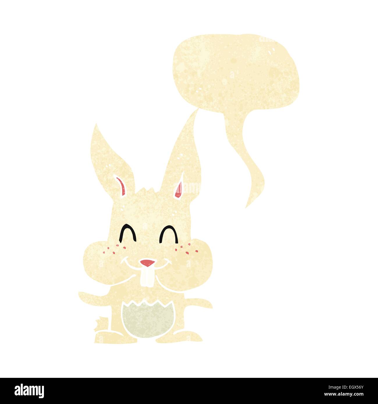 Cartoon illustration rabbit talking Cut Out Stock Images & Pictures - Alamy