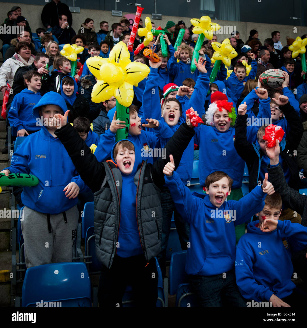 London Welsh rugby supporters celebrating on Saint David's Day (March ...
