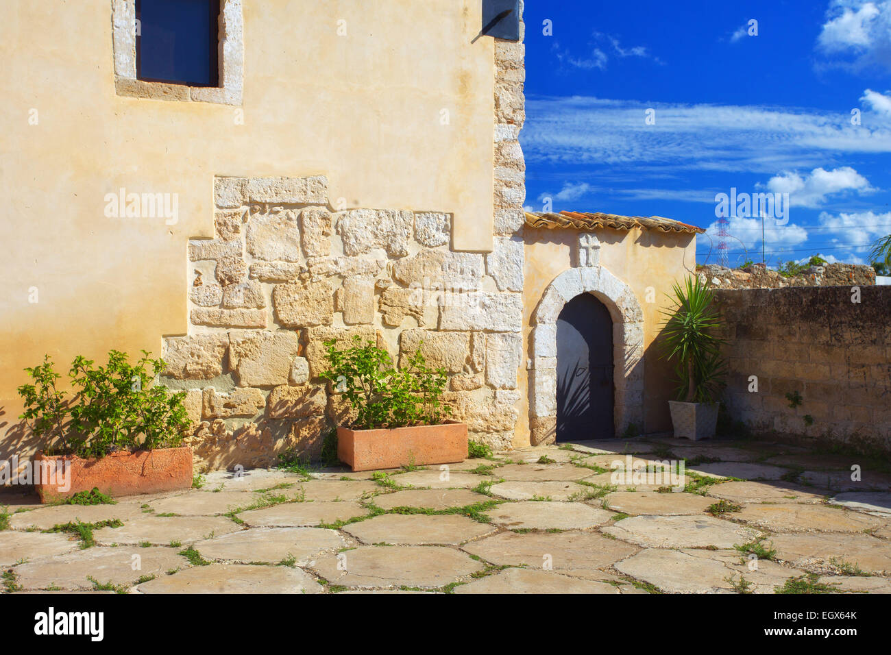 San Focà medieval byzantine church in Priolo Gargallo town, Sicily ...