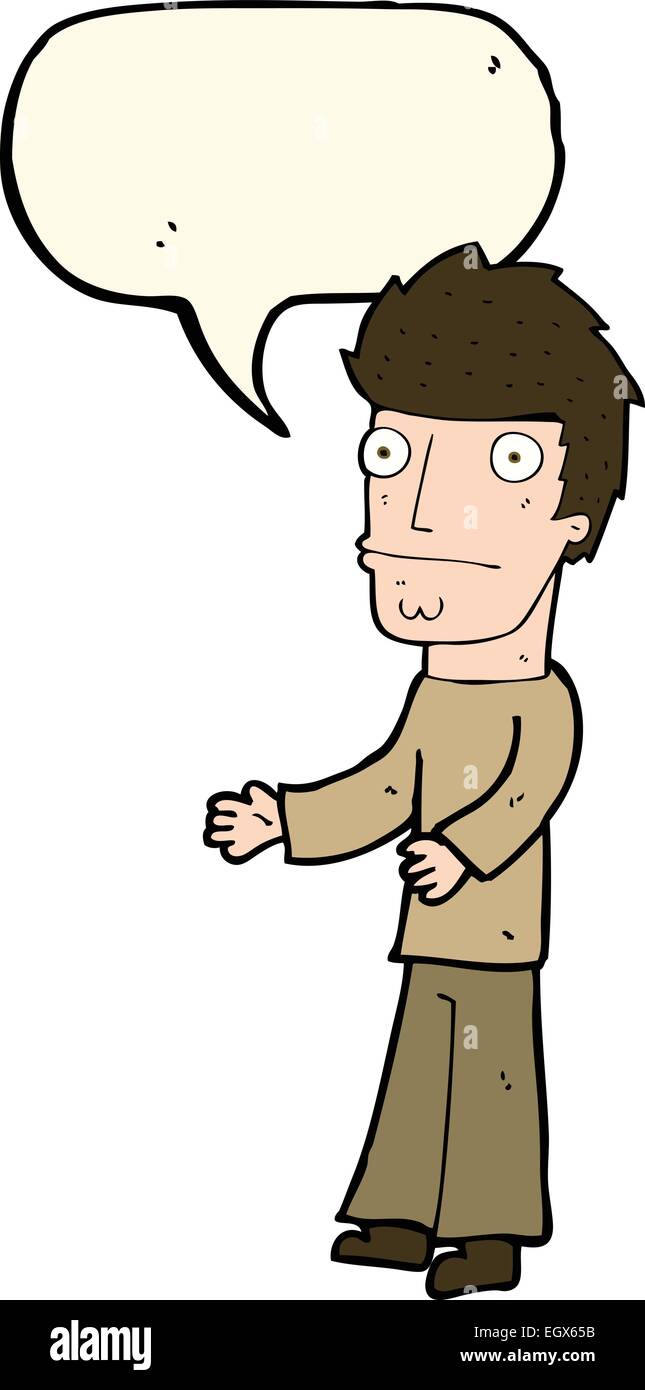 cartoon confused man with speech bubble Stock Vector Image & Art - Alamy