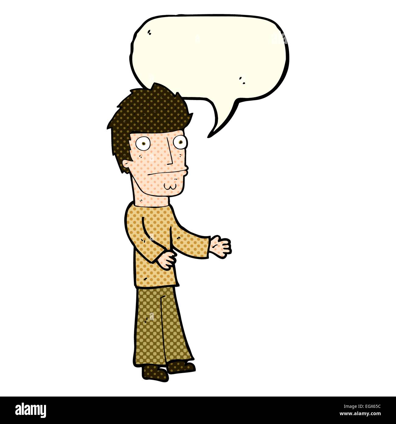 Cartoon confused man speech bubble Cut Out Stock Images & Pictures - Alamy