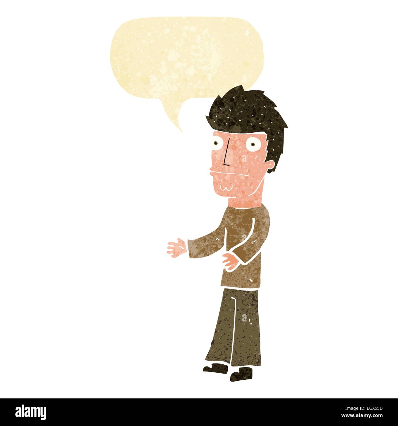 cartoon confused man with speech bubble Stock Vector Image & Art - Alamy