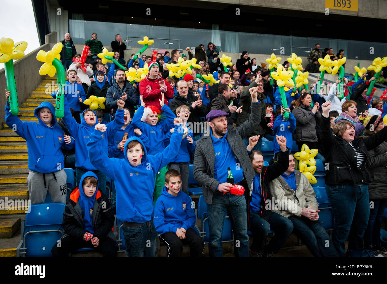London Welsh rugby supporters celebrating on Saint David's Day (March ...