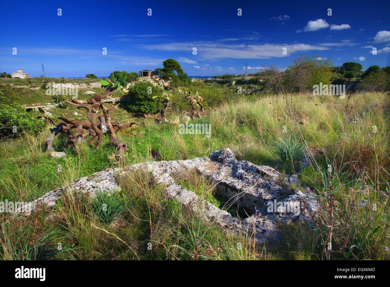 Monachella medieval site with tombs and catacombs in Priolo, Sicily ...