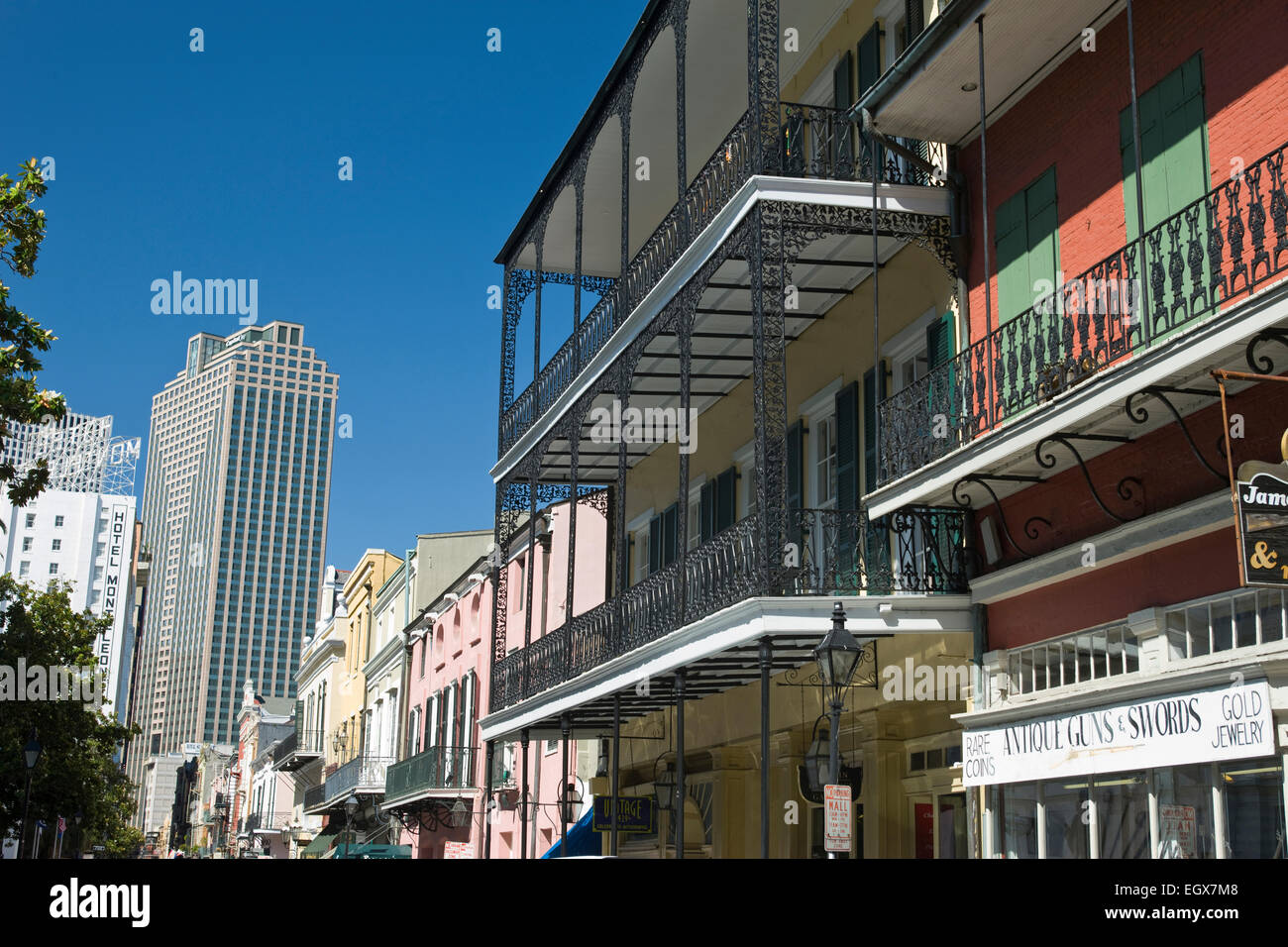 CAST IRON RAILINGS BALCONY ROYAL STREET FRENCH QUARTER DOWNTOWN NEW ...
