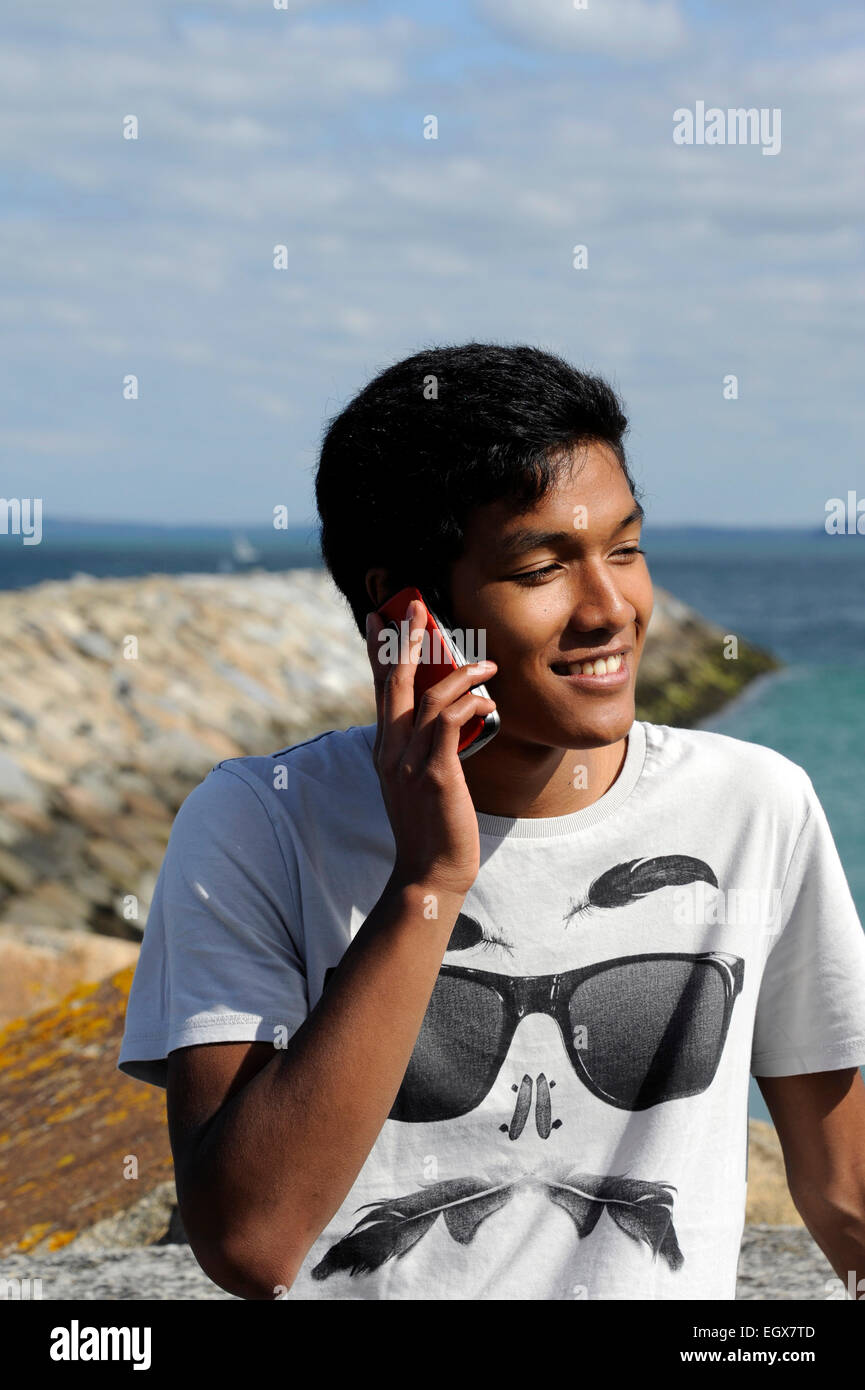 boy calling,teenager,sixteen old Stock Photo - Alamy