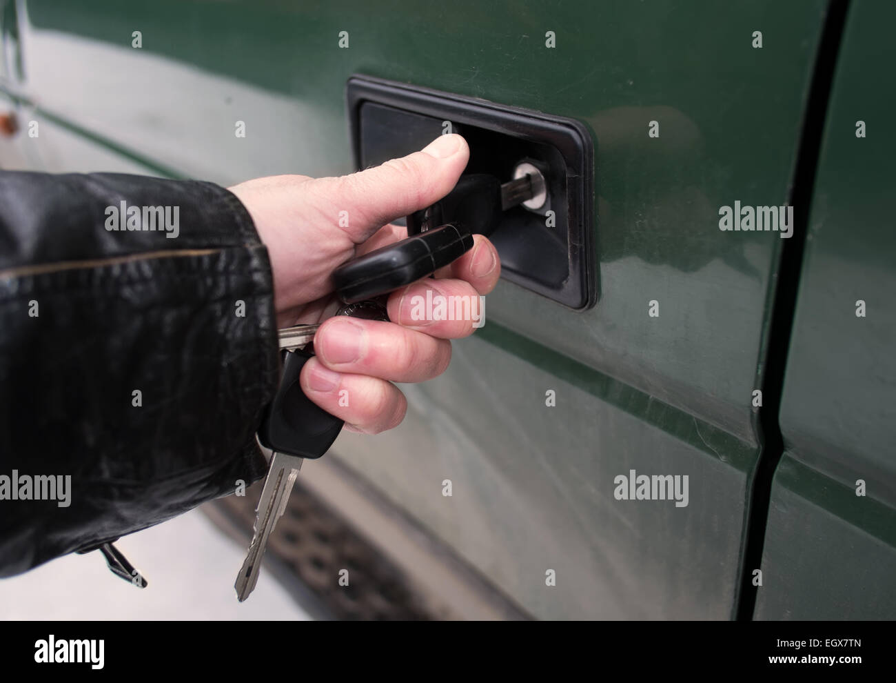 Locking A Car Stock Photo - Alamy