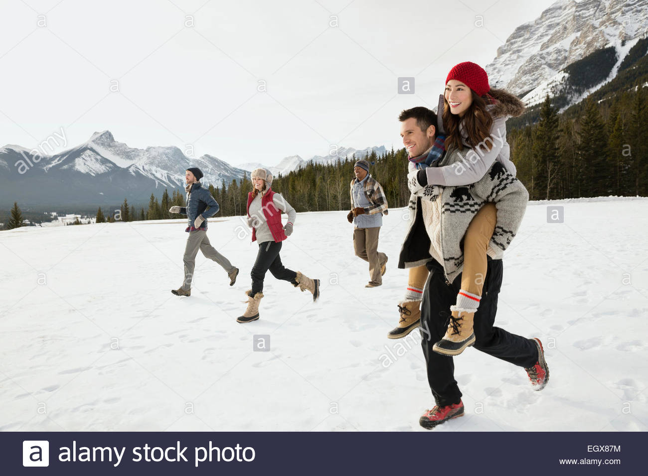 Running smiling field hi-res stock photography and images - Alamy