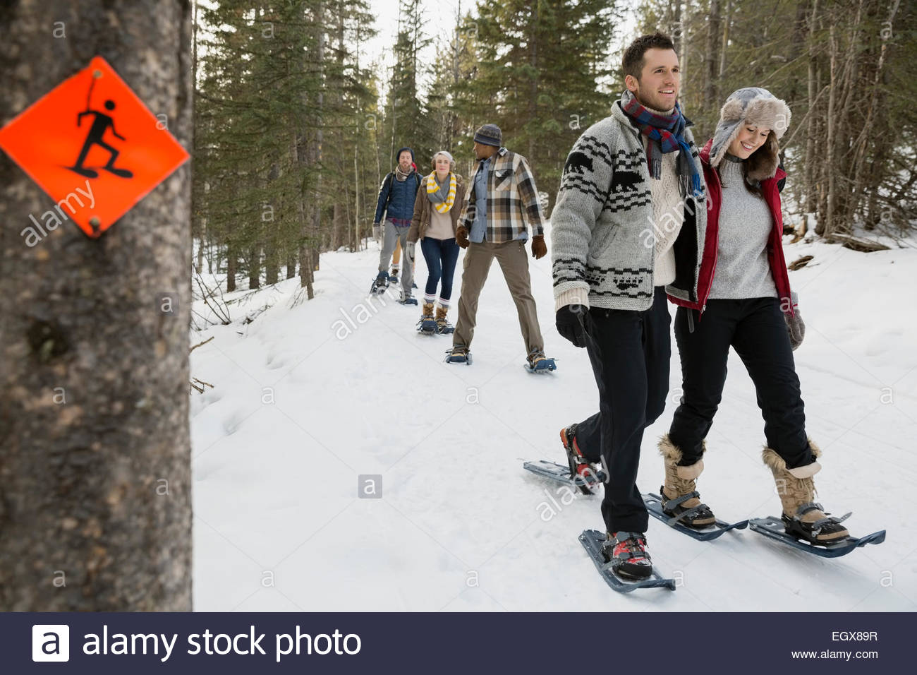 Snowshoeing african american hi-res stock photography and images - Alamy