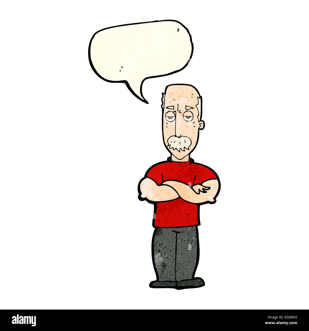 cartoon angry man with mustache with speech bubble Stock Vector Image ...