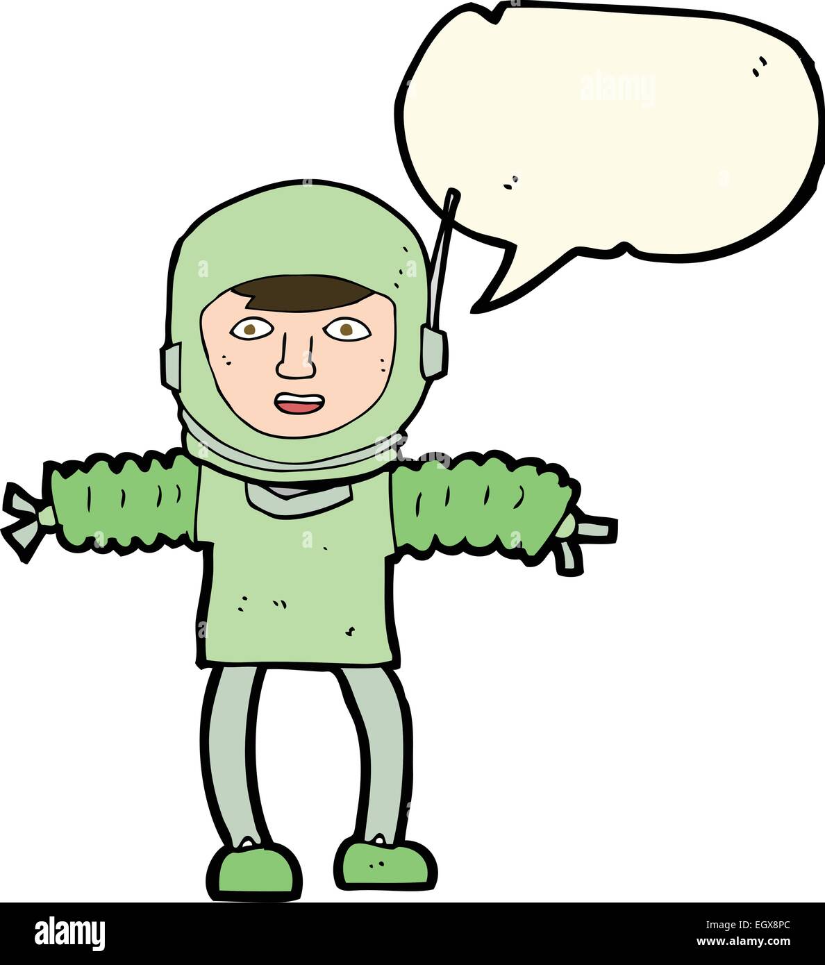 cartoon astronaut with speech bubble Stock Vector Image & Art - Alamy