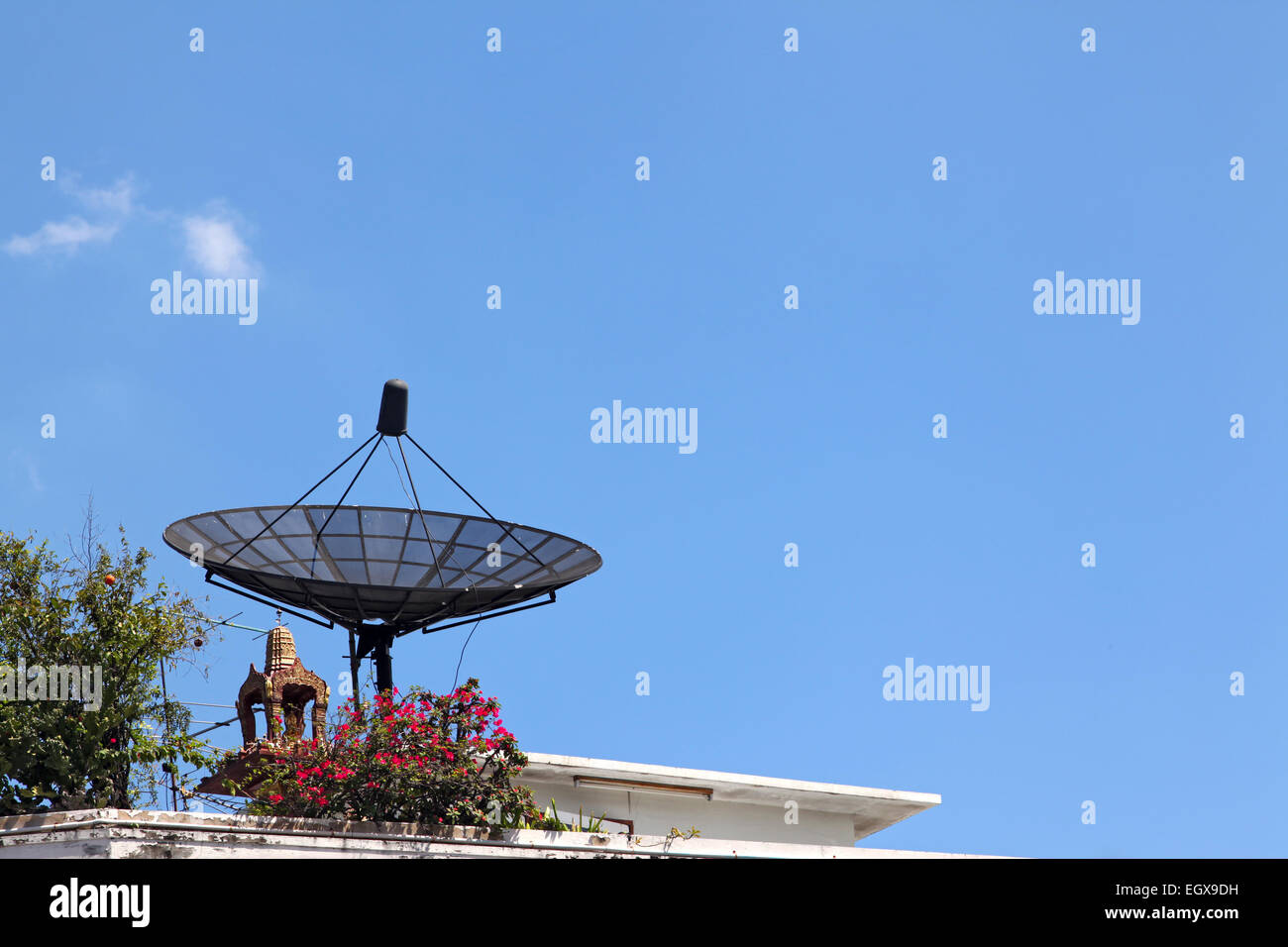 perspective of Big Satellite Dish antenna Stock Photo - Alamy