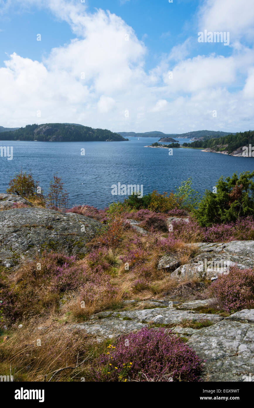 Islands in an archipelago, view from the island of Orust, Västra ...