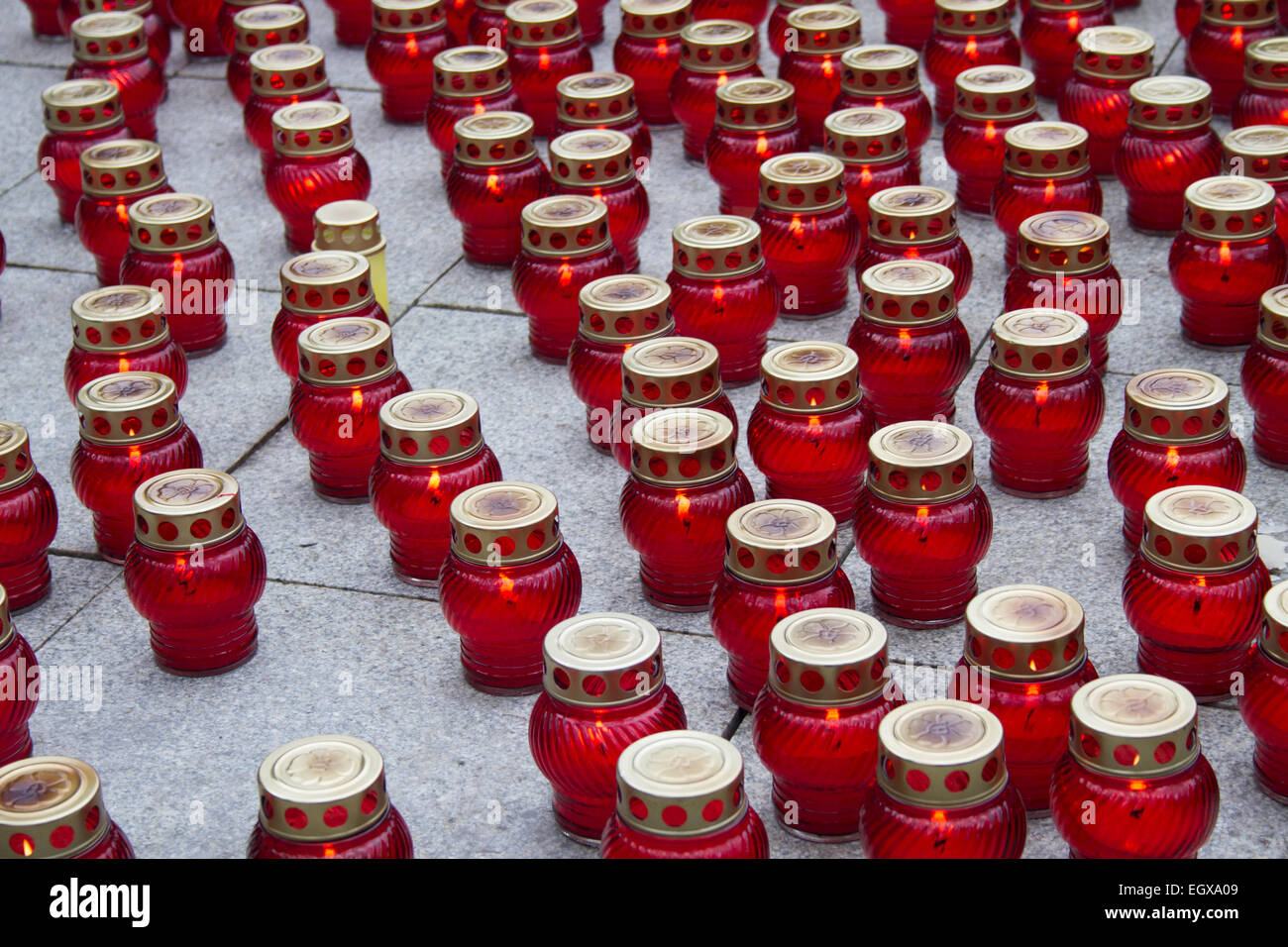 Mourning glass candle lanterns Stock Photo - Alamy