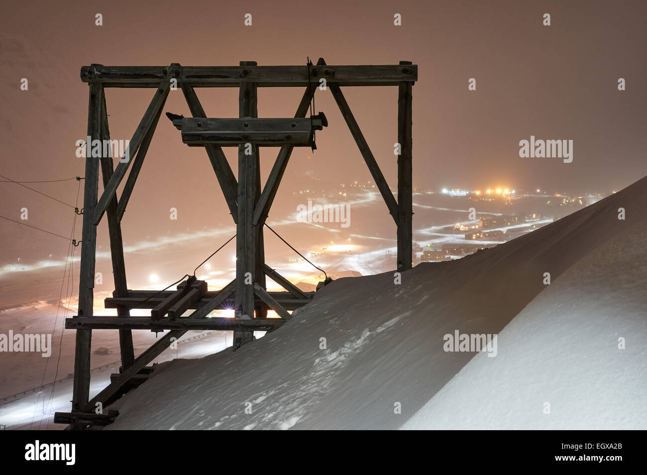 The old coal mine, Gruve 2b, in Longyeabyen, Svalbard Stock Photo - Alamy