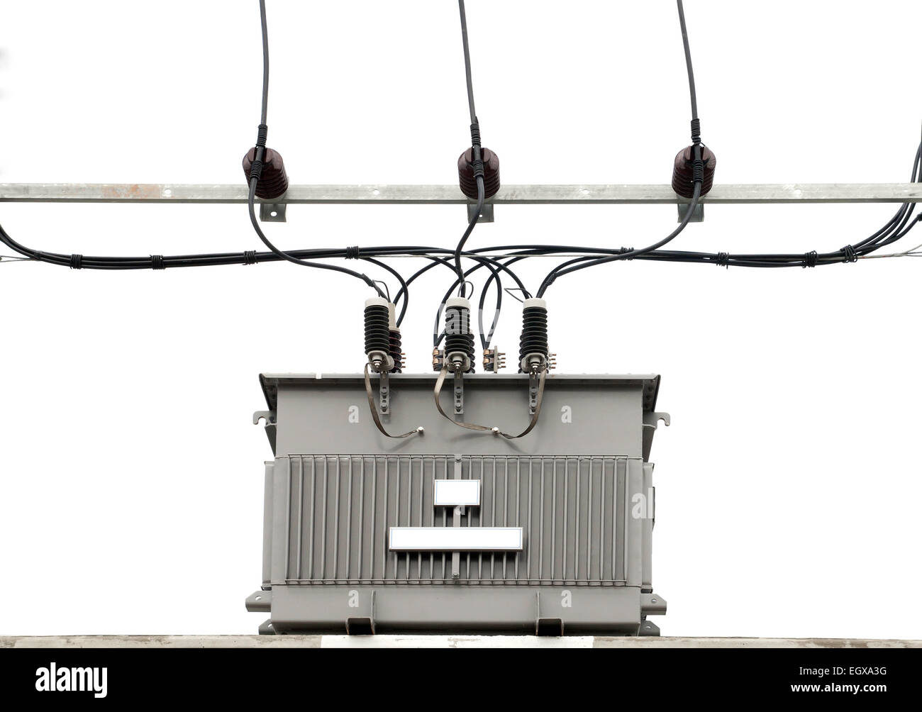 isolated electric transformer on white background Stock Photo - Alamy