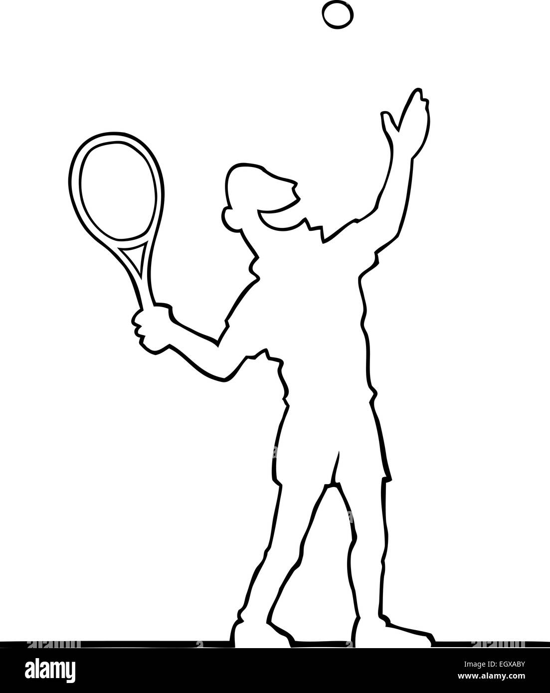 Black tennis player Stock Vector Images - Alamy