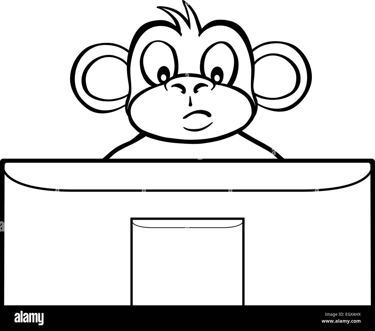 Tv monkey Stock Vector Images - Alamy