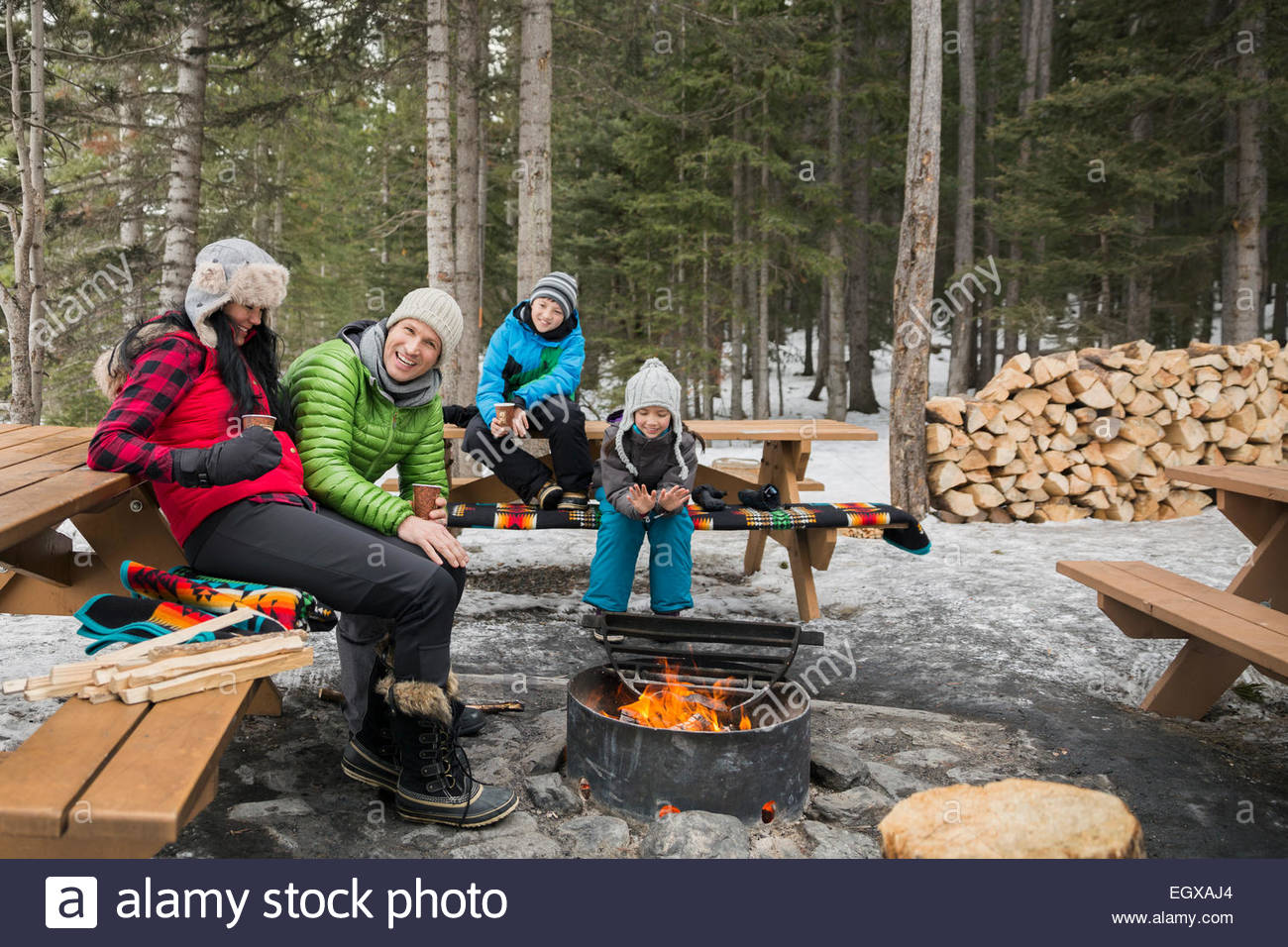 Child girl drinking chocolate picnic hi-res stock photography and ...