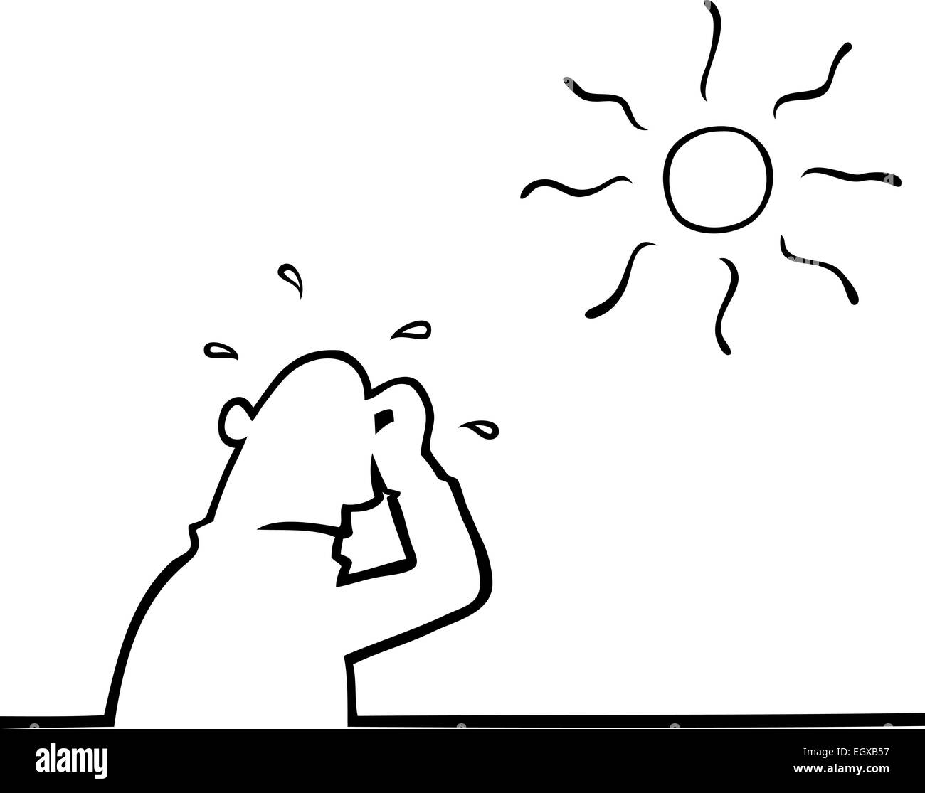 Sweating vector vectors hi-res stock photography and images - Alamy