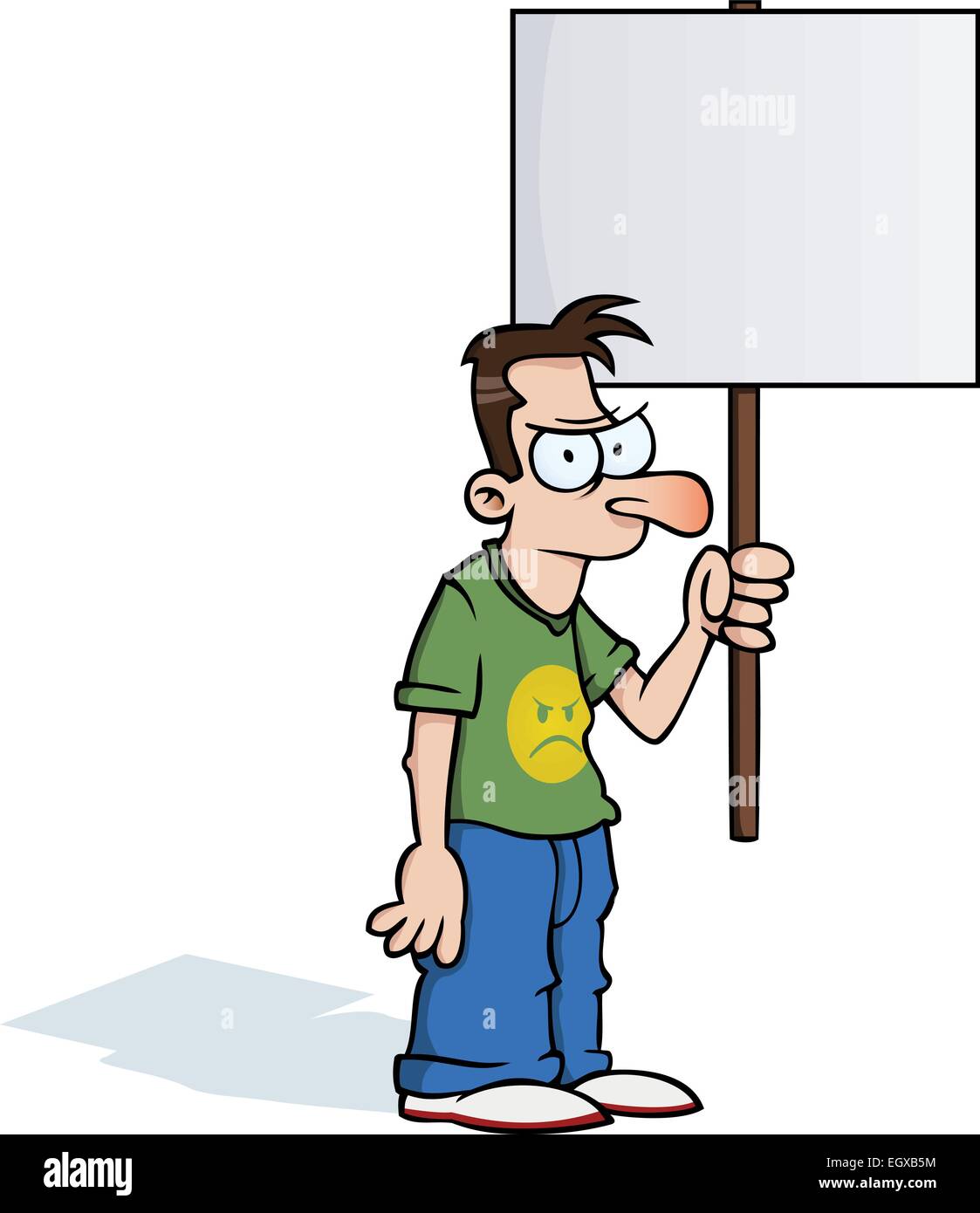 Angry protest sign Stock Vector Images - Alamy