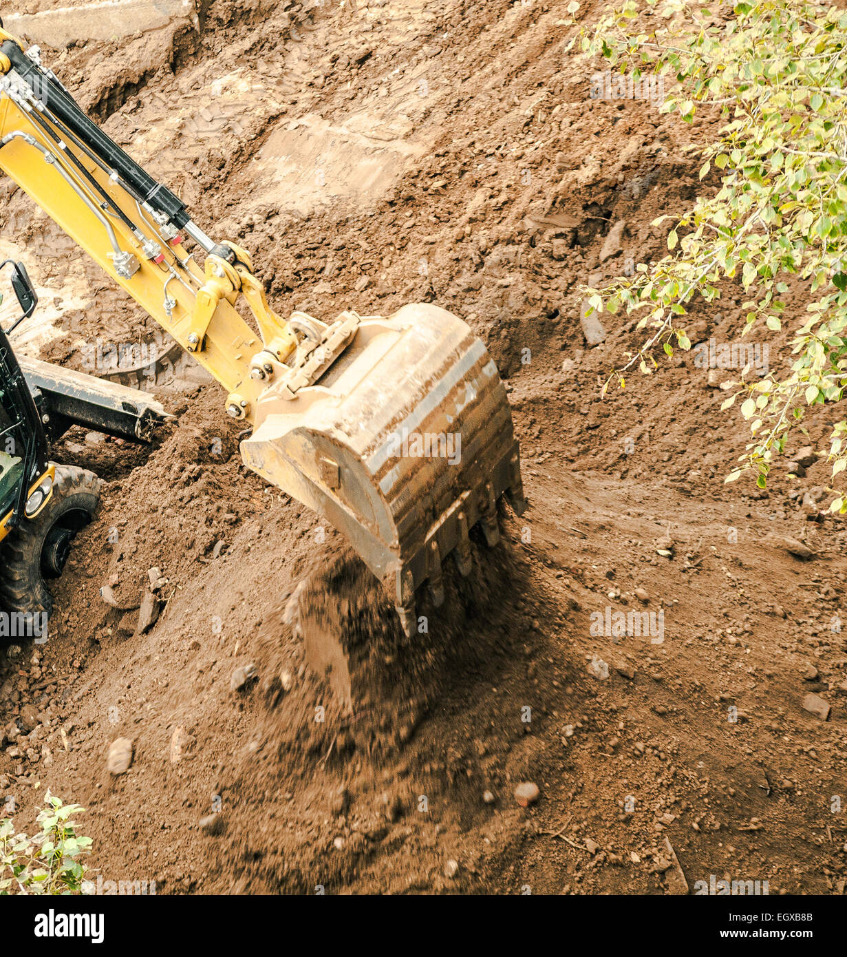 Industrial excavator ground works hi-res stock photography and images ...