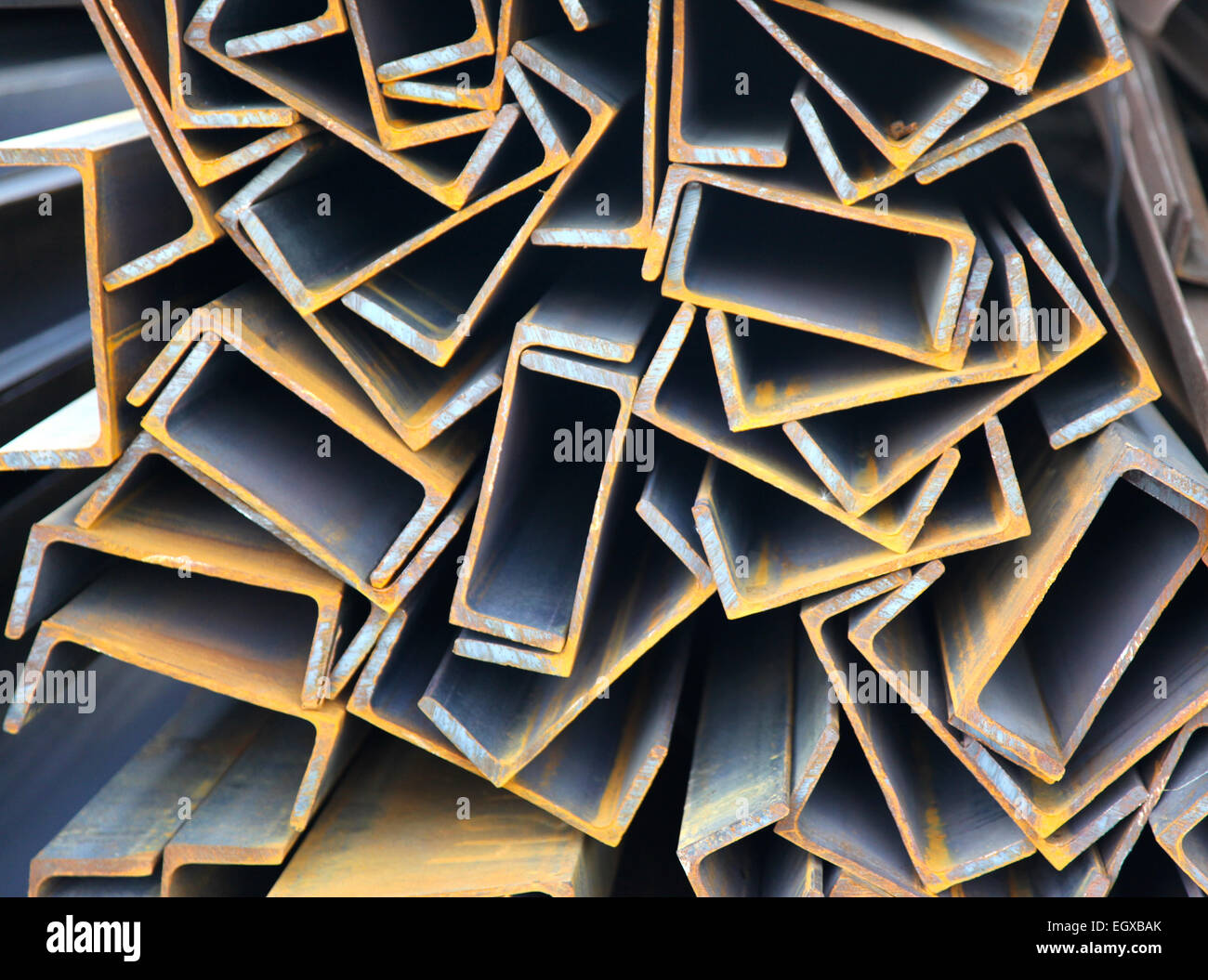 metal profile channel for use in structures, warehouse Stock Photo - Alamy