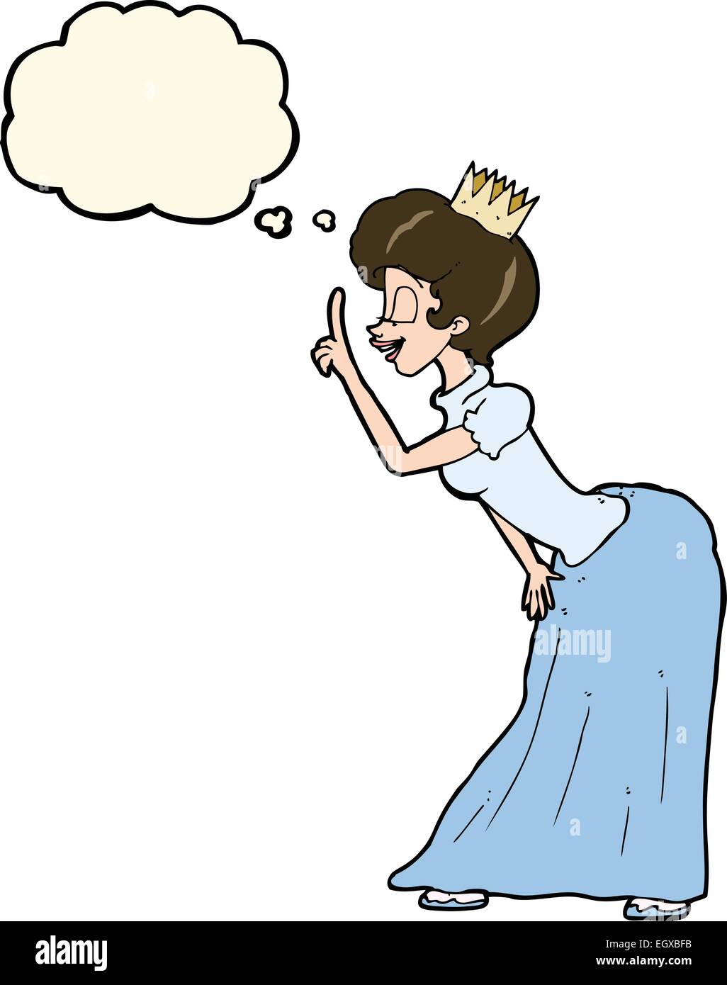 cartoon princess with thought bubble Stock Vector Image & Art - Alamy