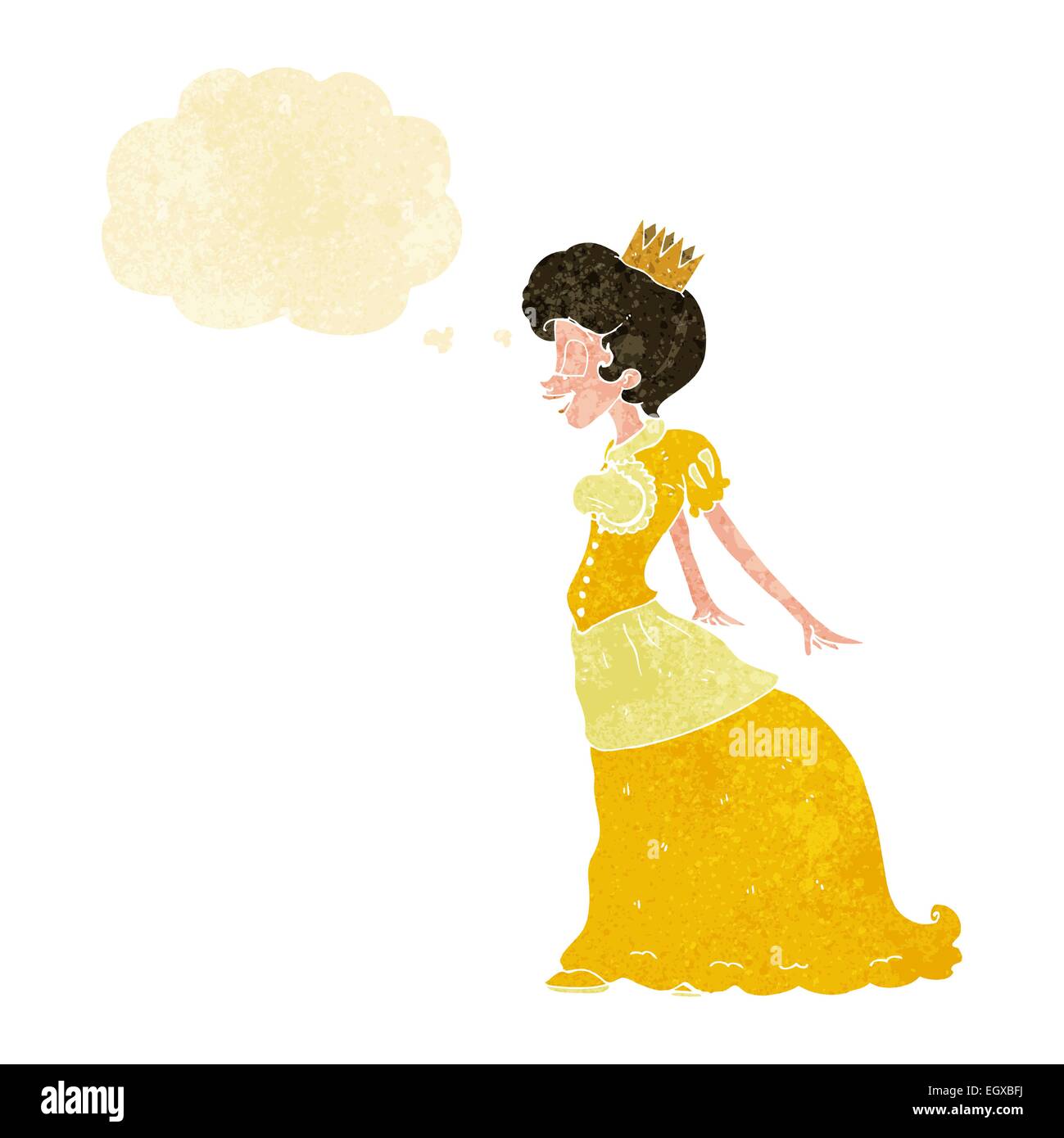cartoon princess with thought bubble Stock Vector Image & Art - Alamy