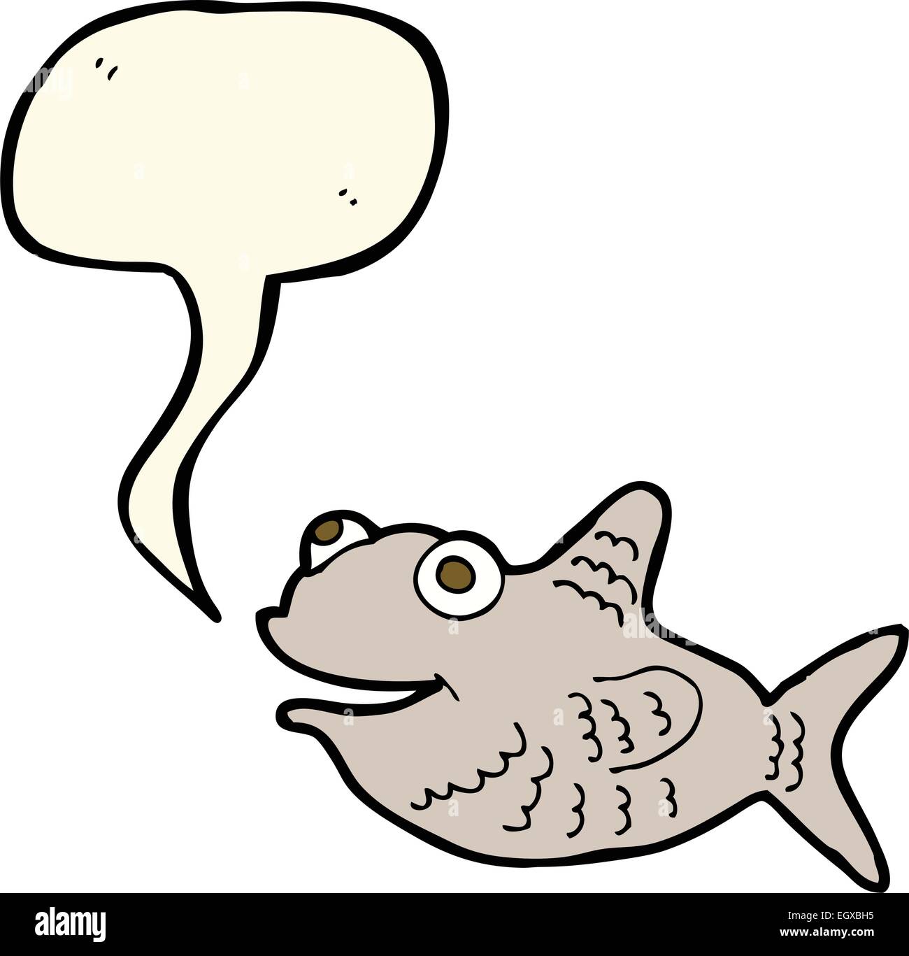 cartoon happy fish with speech bubble Stock Vector Image & Art - Alamy