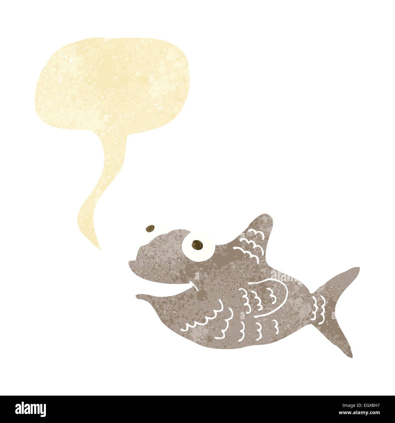 cartoon happy fish with speech bubble Stock Vector Image & Art - Alamy