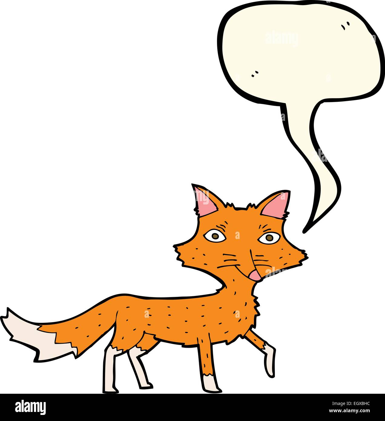 Cartoon illustration fox talking hi-res stock photography and images ...