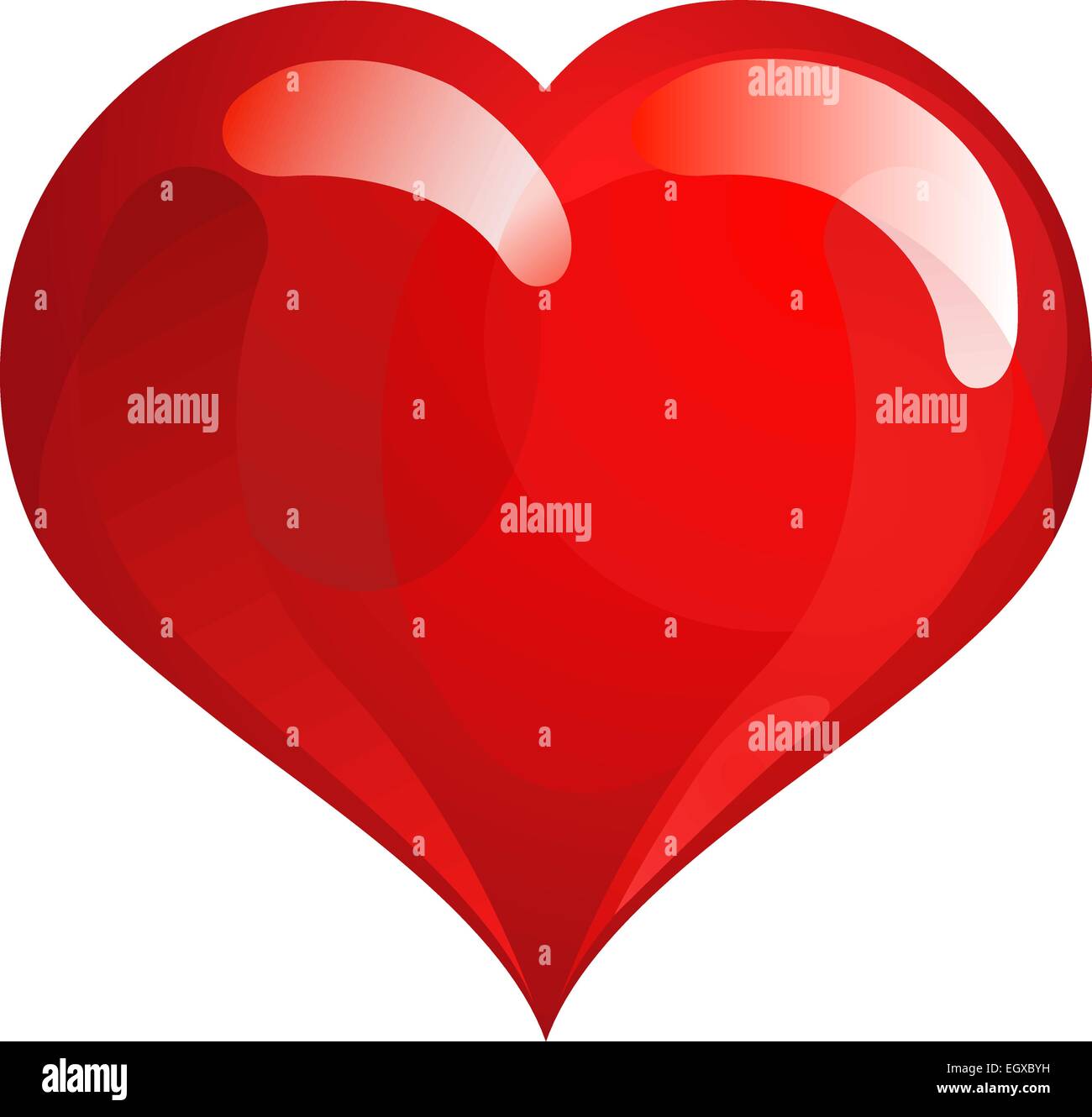 Shiny red heart hi-res stock photography and images - Alamy