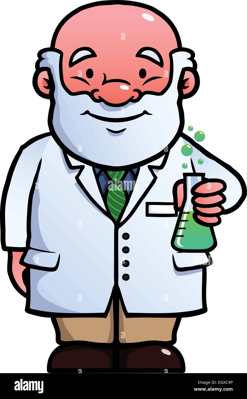 Cartoon happy scientist Stock Vector Images - Alamy