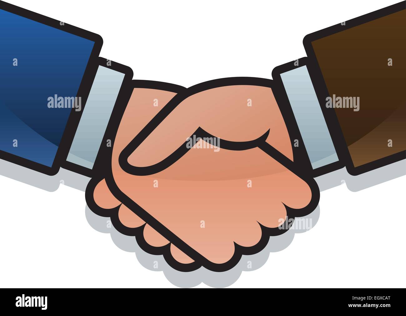 Business agreement handshake icon cartoon hi-res stock photography and ...