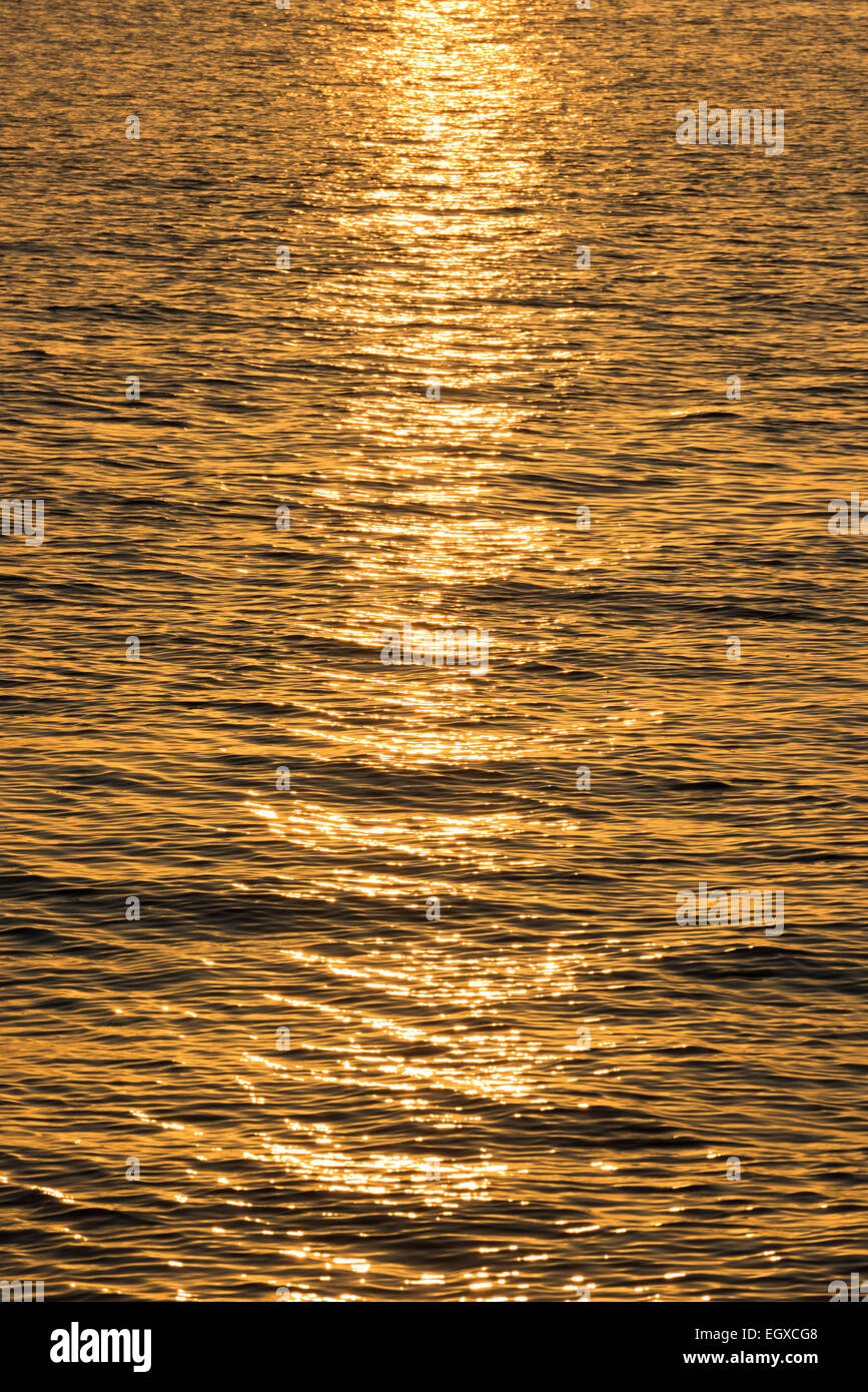 Background of the water surface at sunset. Vertical shot Stock Photo ...