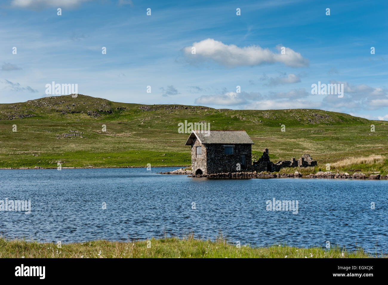 Boathouse on Devoke Water Cumbria Stock Photo - Alamy