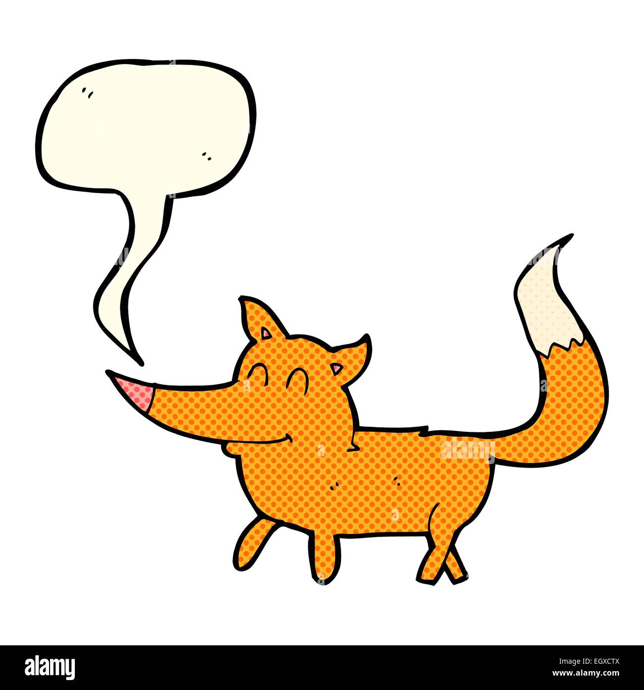 Cartoon illustration fox talking hi-res stock photography and images ...