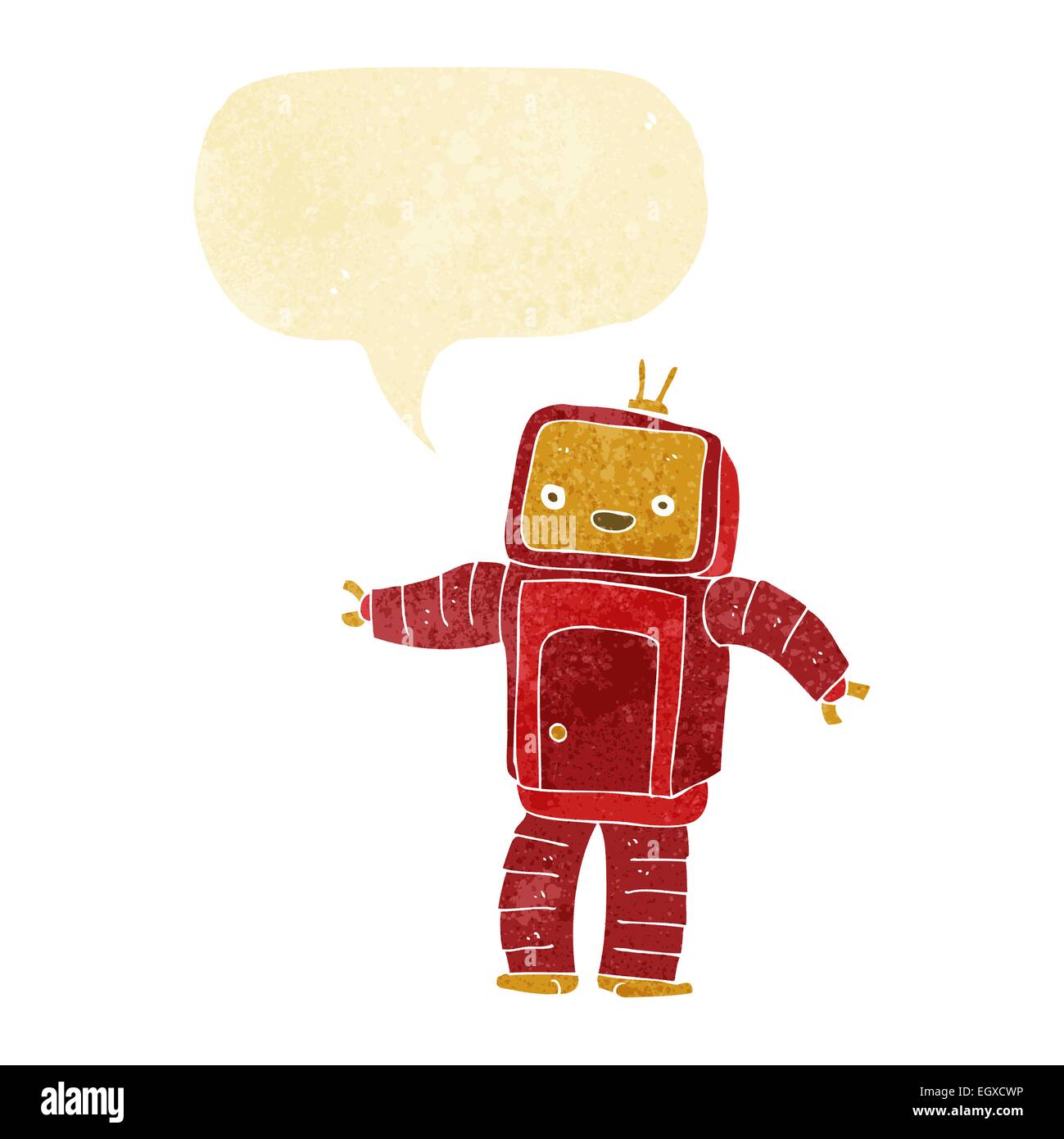 cartoon robot with speech bubble Stock Vector Image & Art - Alamy