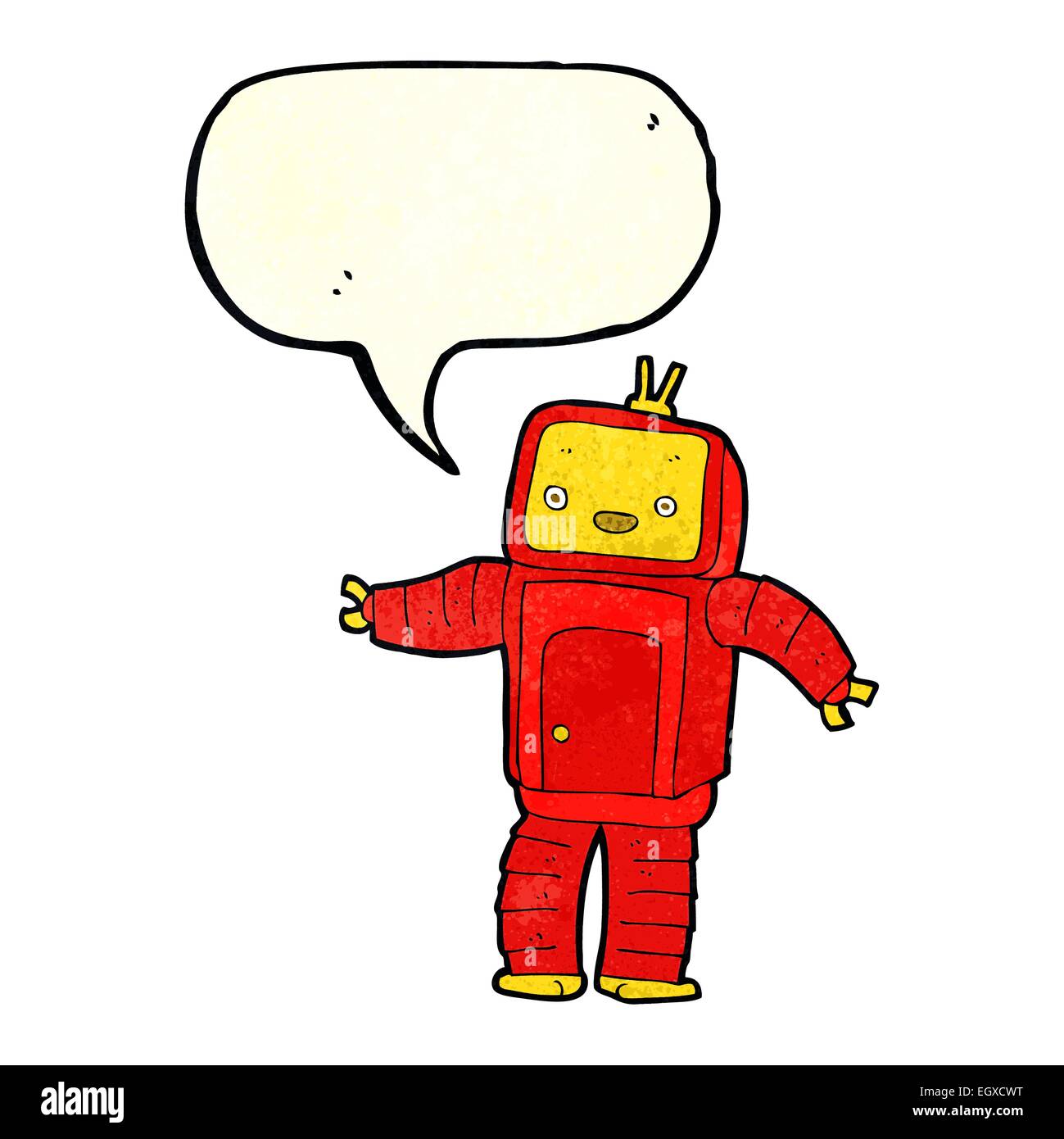 cartoon robot with speech bubble Stock Vector Image & Art - Alamy