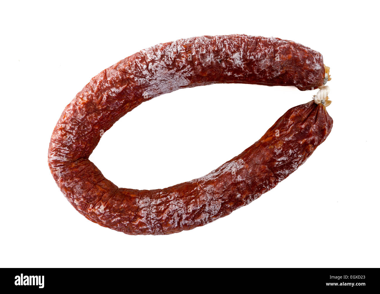 Chorizo sausage isolated as Cut Stock Photo - Alamy