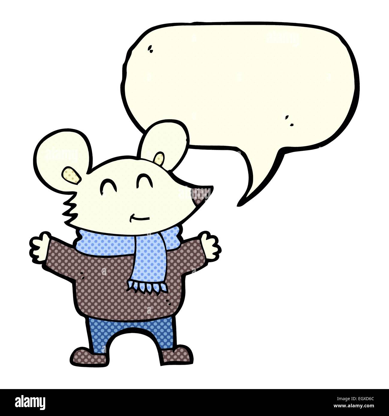 cartoon mouse with speech bubble Stock Vector Image & Art - Alamy