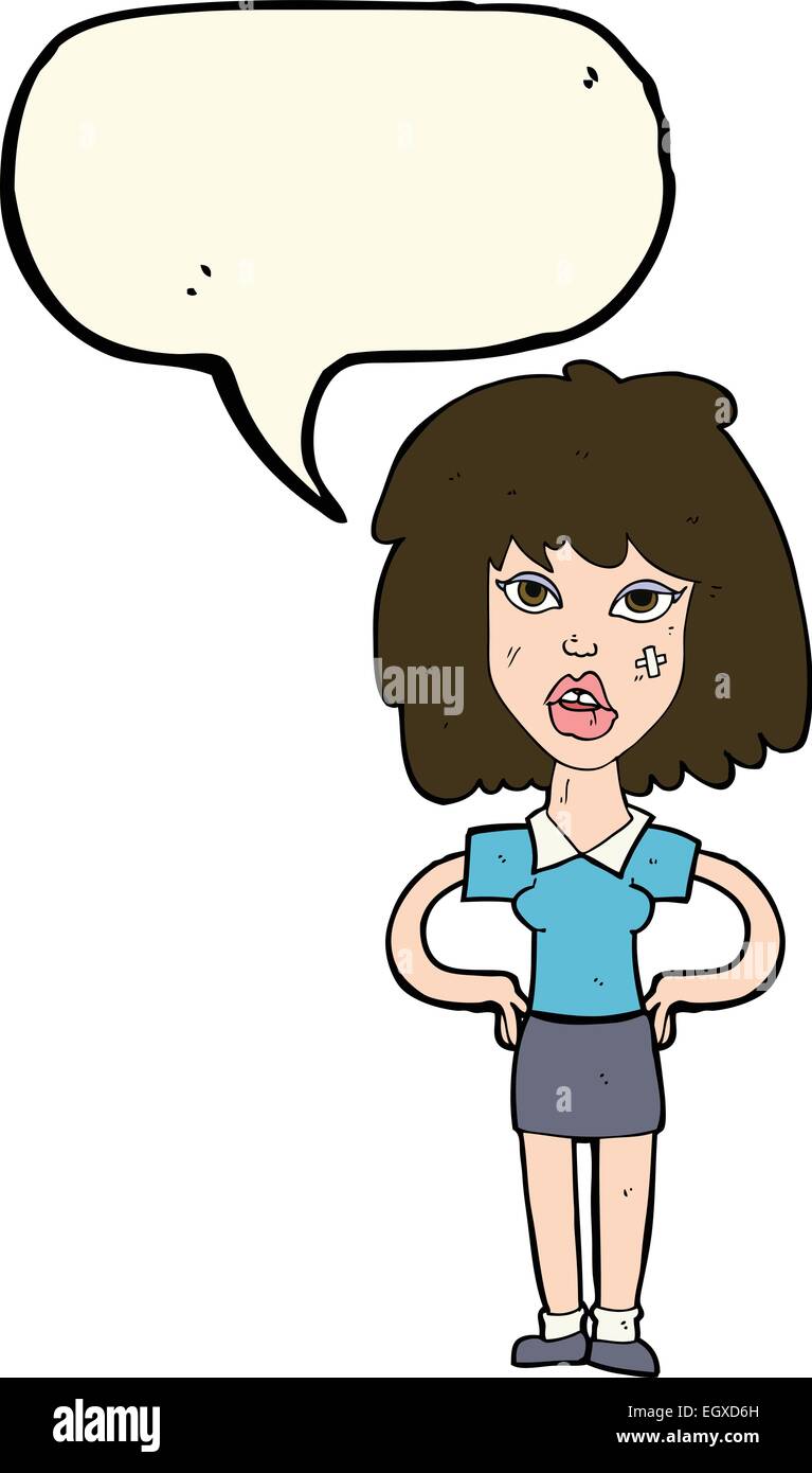 Tough woman face Stock Vector Images - Alamy