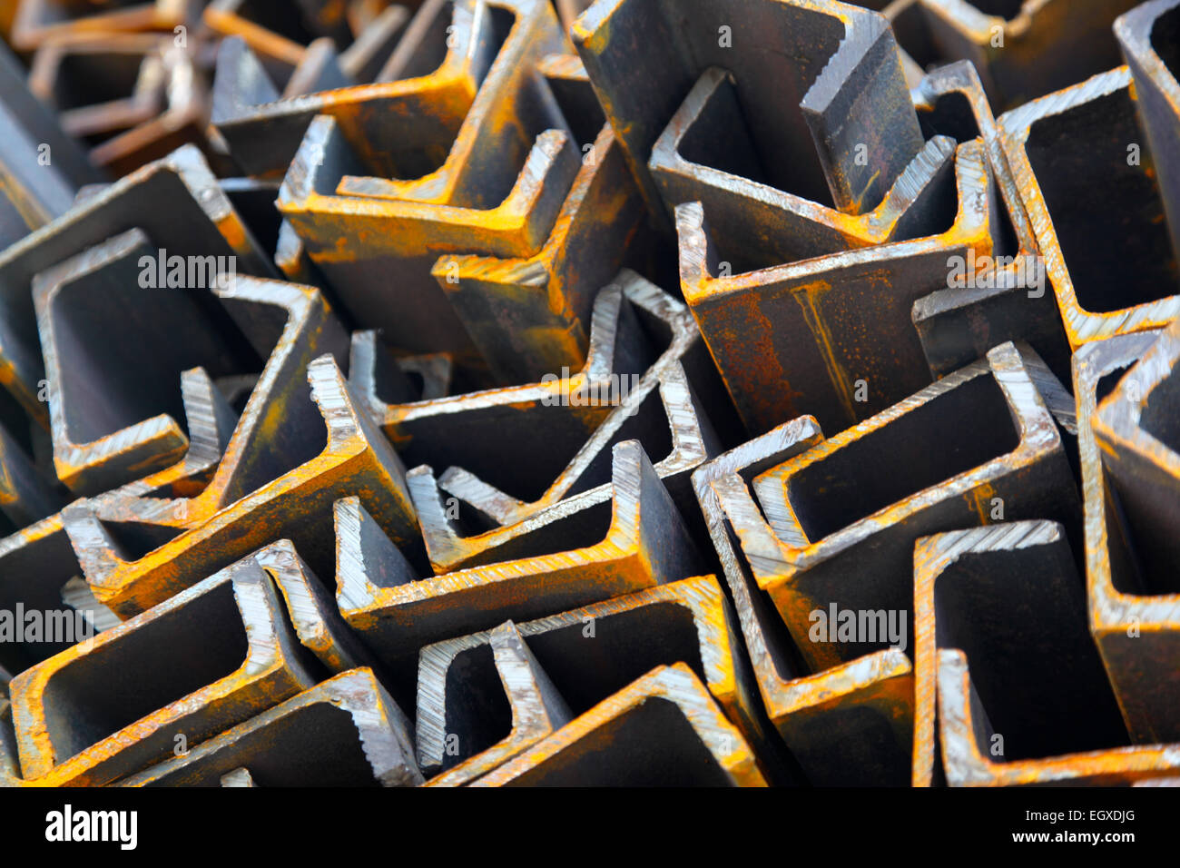 metal profile channel for use in structures, warehouse Stock Photo - Alamy