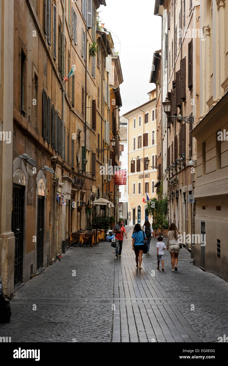 The exterior of a traditional Italian building in Rome, Italy Stock ...