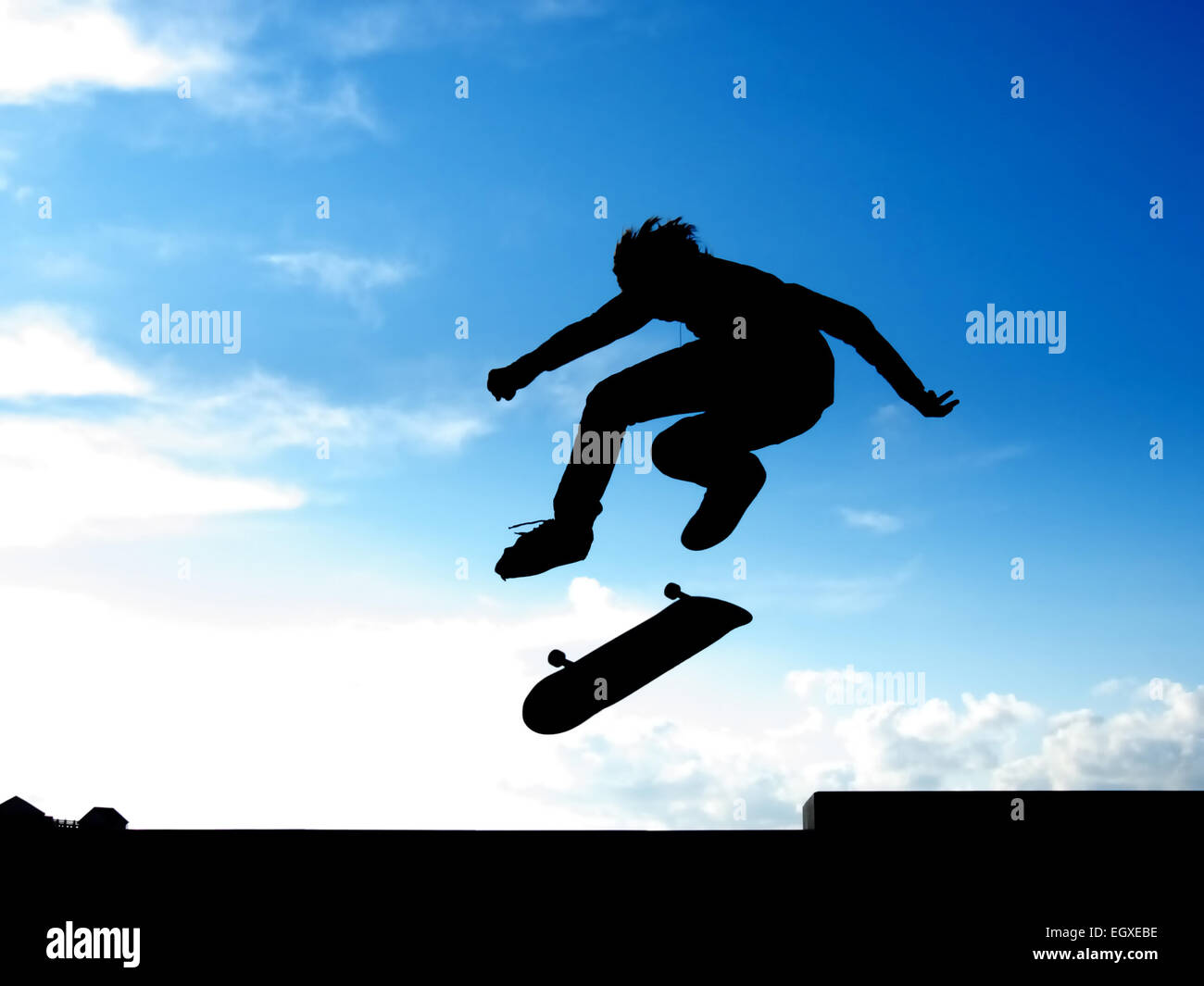 Stunt of skater. Element of design Stock Photo - Alamy
