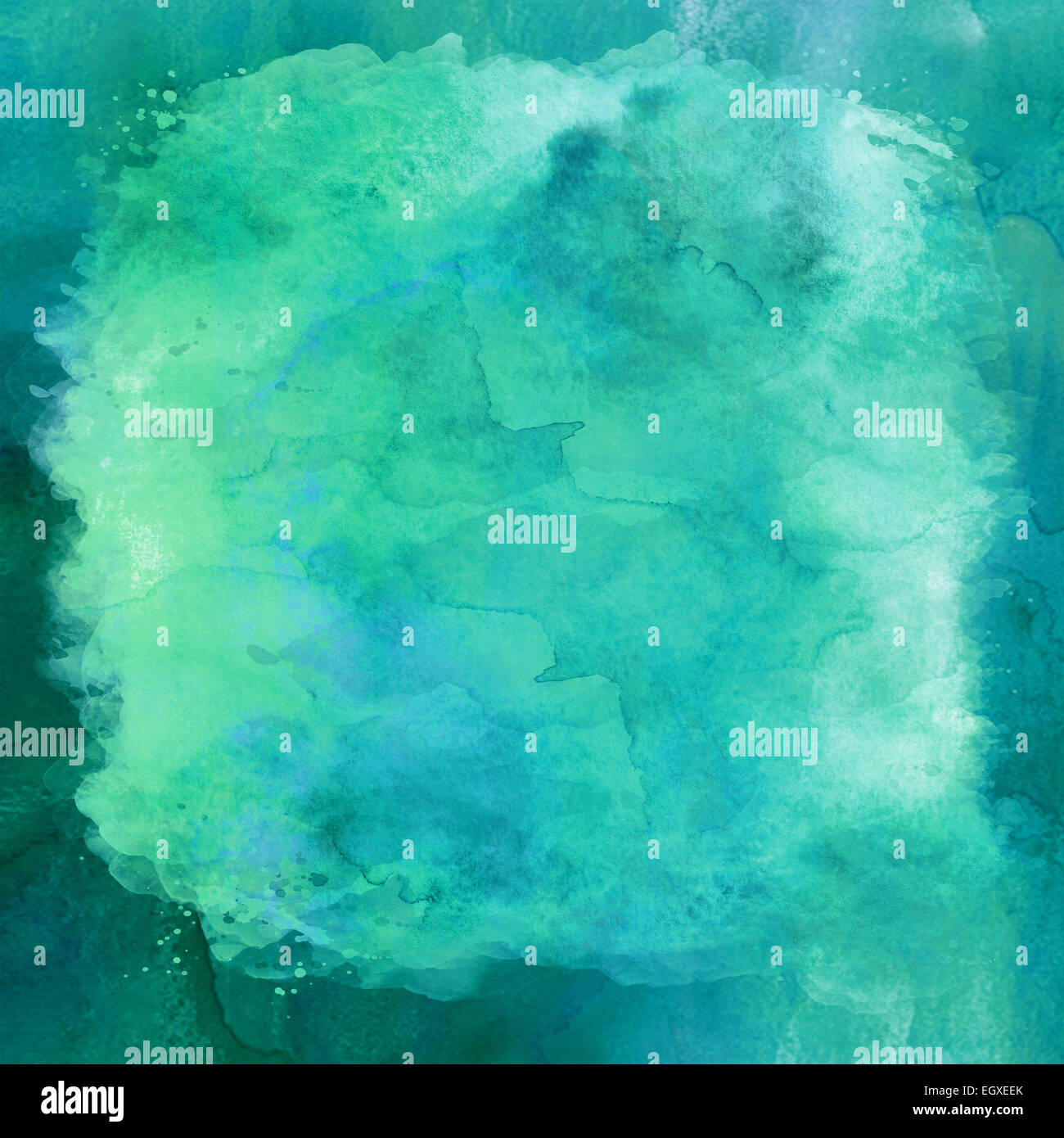 Blue and Green Aqua Teal Turquoise Watercolor Paper Background Texture ...
